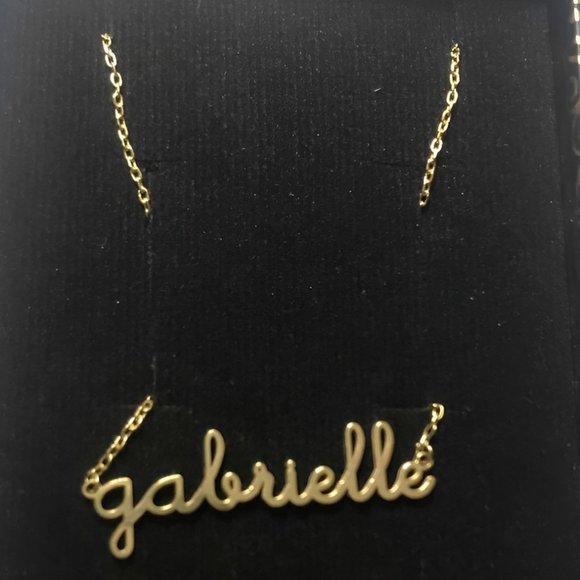 NisPersonalized | Jewelry | Gold Personalized Gabrielle Name Necklace ...